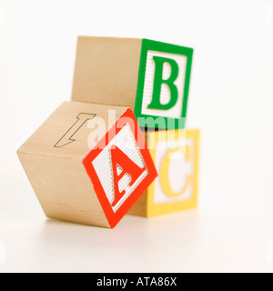 ABC Alphabet blocks stacked together Stock Photo - Alamy