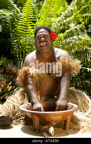 Fijian man with Kava at Sonaisali Island Resort Fiji model release 433 ...