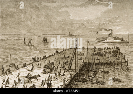 nantucket wharf America 19th century Stock Photo - Alamy