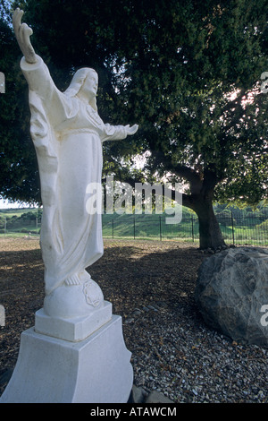 Statue at San Ramon Chapel est 1875 Santa Maria Valley near Santa Maria ...