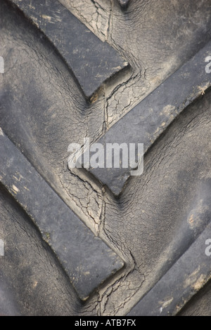 Detail of an old, cracked tractor tire Stock Photo - Alamy