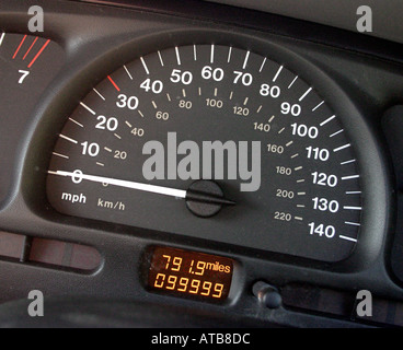 Car odometer showing a very high mileage Stock Photo - Alamy