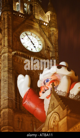 Santa on Manchester Town Hall Stock Photo - Alamy