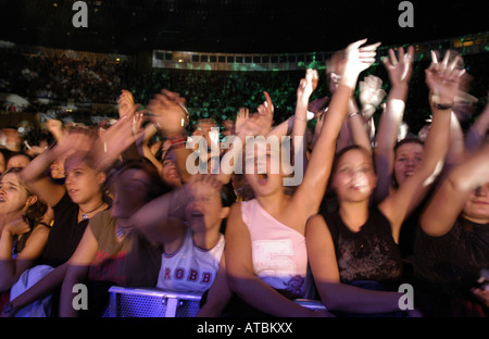 Crowd of teenage girls at pop concert Stock Photo - Alamy