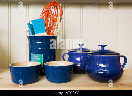 Household goods Shop display, Le Creuset Kettle and pots, Ireland Stock ...
