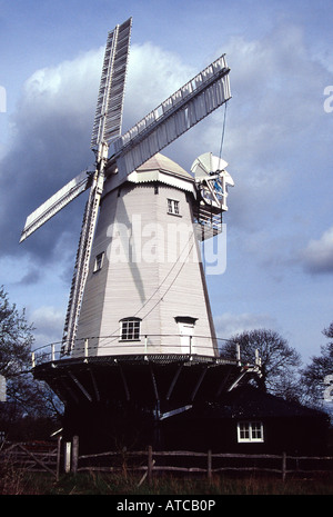 shipley windmill wooden sails sussex windmill england uk Stock Photo ...