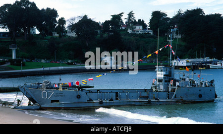 US Army Landing Craft Utility at Port of Yokohama Japan Stock Photo ...