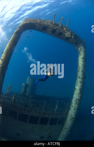 Shipwreck underwater. Scuba diving in Cozumel, Mexico Stock Photo - Alamy
