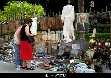 Palermo Flea market antique swap bazaar Sicily Italy Stock Photo - Alamy