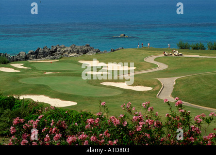 Overhead view of St George's Golf Course, Fort St. Catherine and beach ...