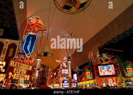 Cowboy Vic on Fremont Street Las Vegas Nevada Stock Photo: 104851345 ...