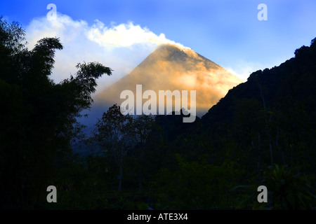 Mt. Merapi, Central Java, Indonesia emitting smoke and ash Stock Photo ...