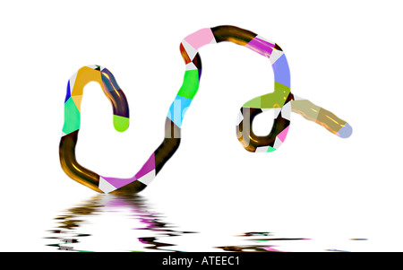 Abstract pink snake Stock Photo - Alamy