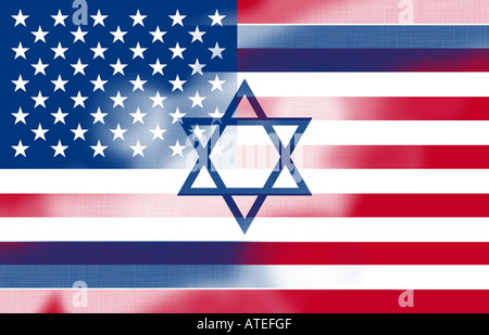 Overlapping national flags suggesting conspiratorial or collusive ...