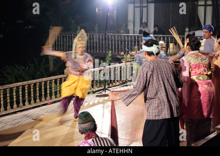 Traditional Malay theatre known as Mak Yong. This show was performed in ...