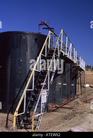 Oil Storage Tanks, Montana Stock Photo - Alamy