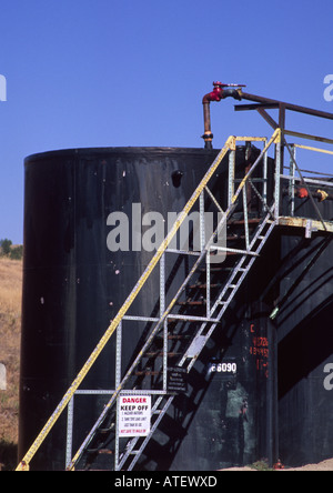 Oil Storage Tanks, Montana Stock Photo - Alamy