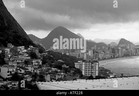 Panoramic typical favela slope abodes built on top of each other Santa ...