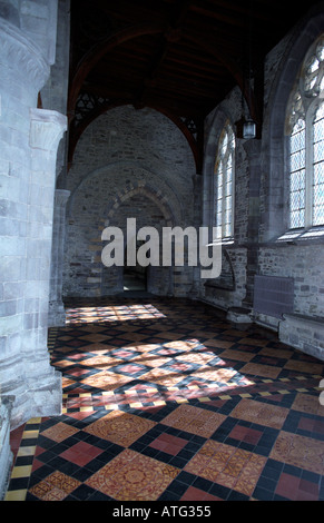 Interior of St David's Cathedral colourful painted ceiling square ...