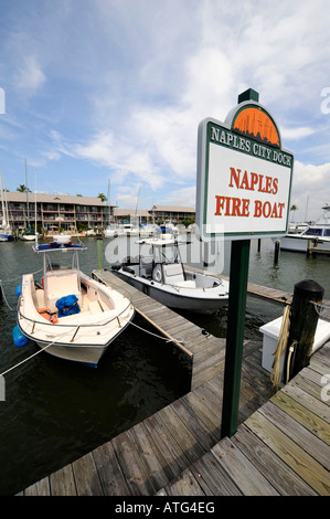 Naples Florida City Dock Stock Photo - Alamy