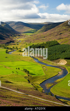 Braemar Scotland looking down Clunie Water from the bridge and the ...