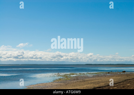Stock image of beach and Bay of Chaleur from Lameque Island New ...