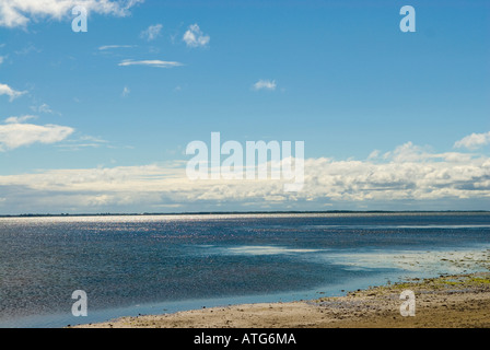 Stock image of beach and Bay of Chaleur from Lameque Island New ...