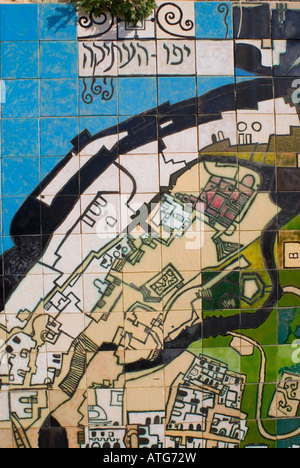 Israel Tel Aviv Yafo The mosaic at Shalom Tower Stock Photo - Alamy