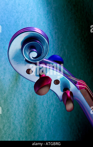 Violin - close up of the neck and scroll of a violin made by Charles J ...