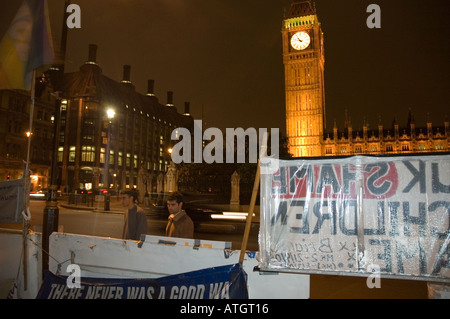 Permanant demonstration against the Iraq War outside the Houses of ...