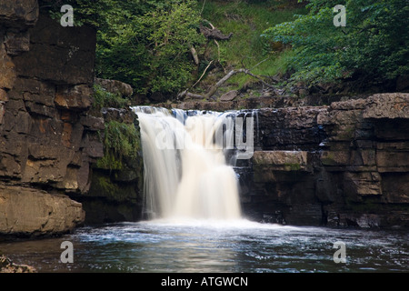 Kisdon Force Upper Swaledale near Keld on the Pennine Way Yorkshire ...