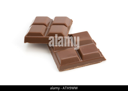 Milk chocolate squares Stock Photo - Alamy