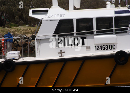 COAST GUARD PILOT BOAT MOOLOOLABA HARBOUR QUEENSLAND AUSTRALIA Stock ...