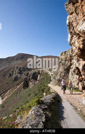 Walking Sychnant Pass Gwynedd North Wales Stock Photo - Alamy