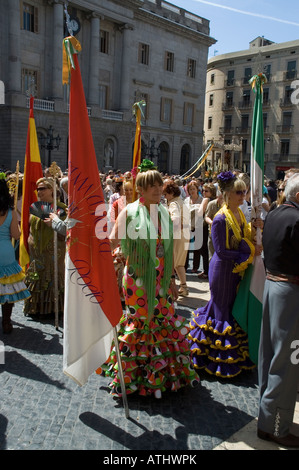 Andalusian folklorical festival in Barcelona Stock Photo - Alamy
