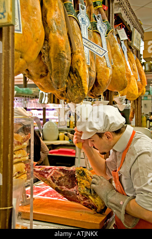 Galeries Lafayette Paris butcher shop butcher's trade meat ham pig ...