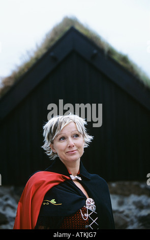 Faroese woman in traditional costume Stock Photo - Alamy