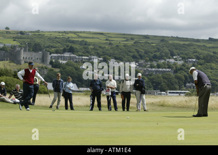 Competitor Playing 2004 Seniors Open Championship Harlech Castle Royal ...
