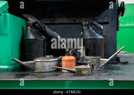 Oil cans for lubrication of the steam engine, Museum of Industry, Lauf ...