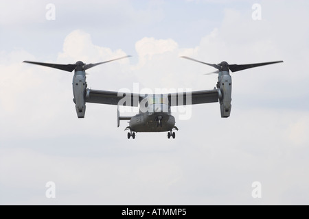 A Bell Boeing V22 Osprey tilt-rotor aircraft with the US Marines, takes ...