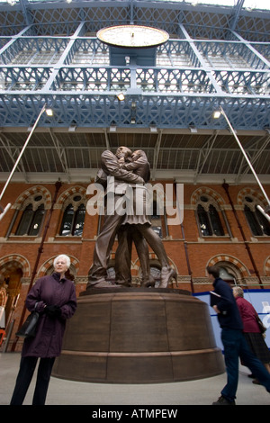 The meeting place' commonly as 'The Lovers statue' a Paul Day sculpture ...