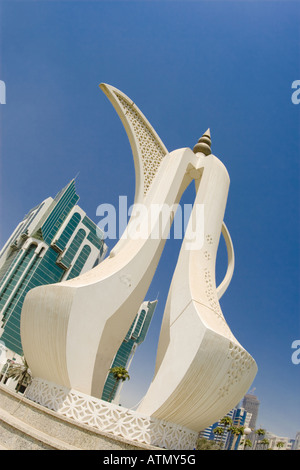 Arabic Teapot sculpture Doha Qatar Corniche Stock Photo - Alamy