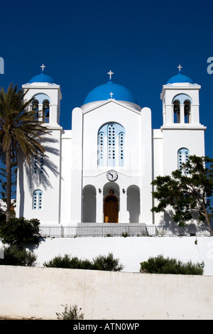 Church in Chora on Ios island in the morning Stock Photo - Alamy