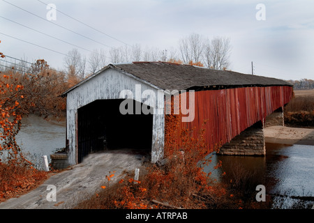 Medora Covered bridge in Indiana Stock Photo - Alamy