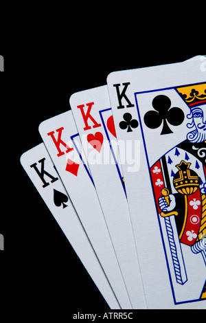 Playing Cards 4 Kings Stock Photo - Alamy