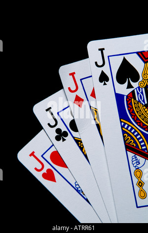 Playing Cards - Four Jacks Stock Photo - Alamy