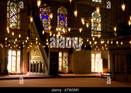 Sultan Ahmed Mosque or Blue Mosque, Minbar, Istanbul, Turkey Stock ...