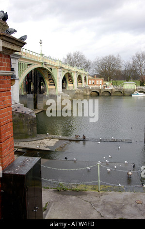 Richmond Bridge spanning the Thames in London since 1777 Stock Photo ...