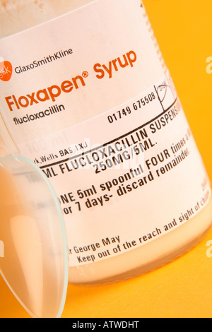 Medicine Floxapen antibiotic suspension syrup medication liquid dose ...