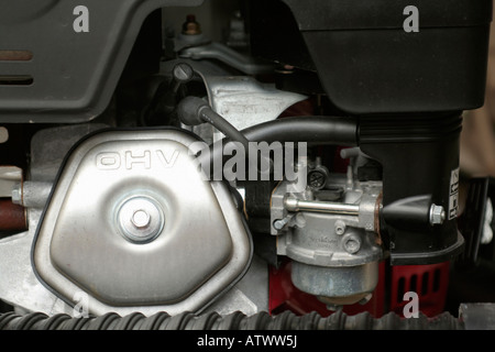 Overhead valve engine (OHV) showing cylinder head, muffler and ...